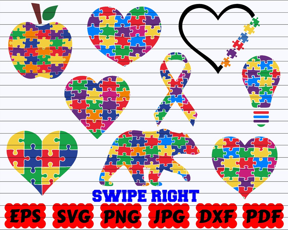 42 Autism SVG Autism Cut File Autism Puzzle SVG Autism - Etsy