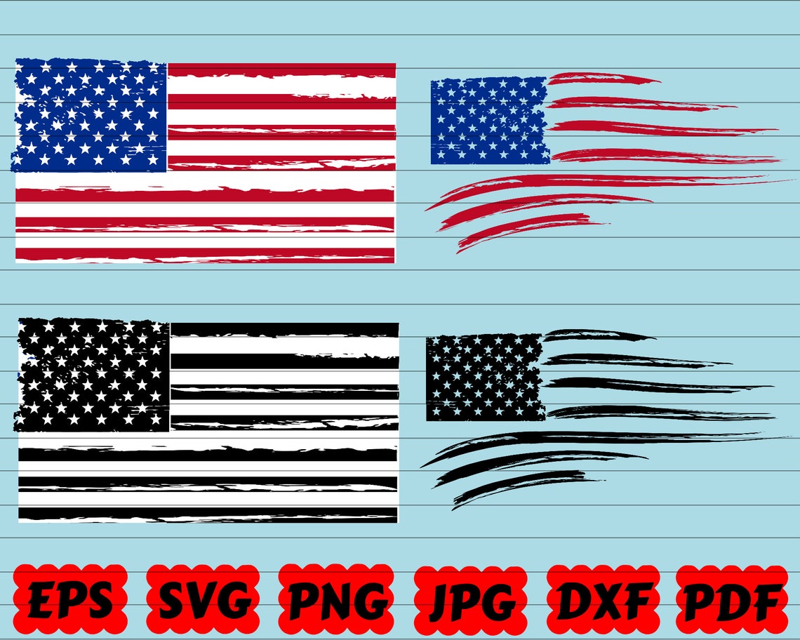 Distressed Flag SVG American Flag SVG Usa Flag SVG | Etsy