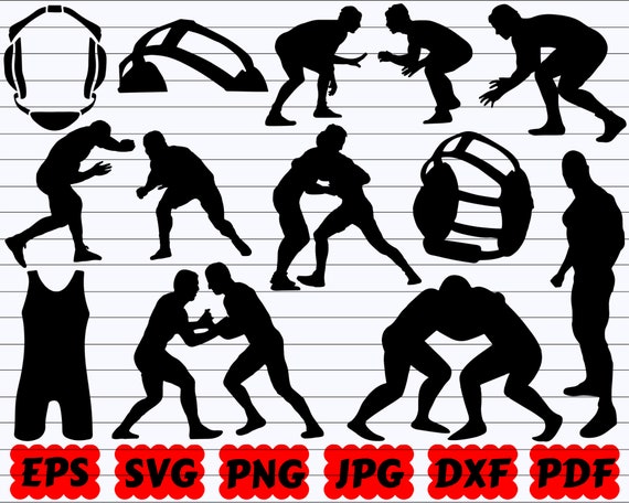 Wrestling Silhouette Wrestling Cut File Wrestler SVG MMA | Etsy