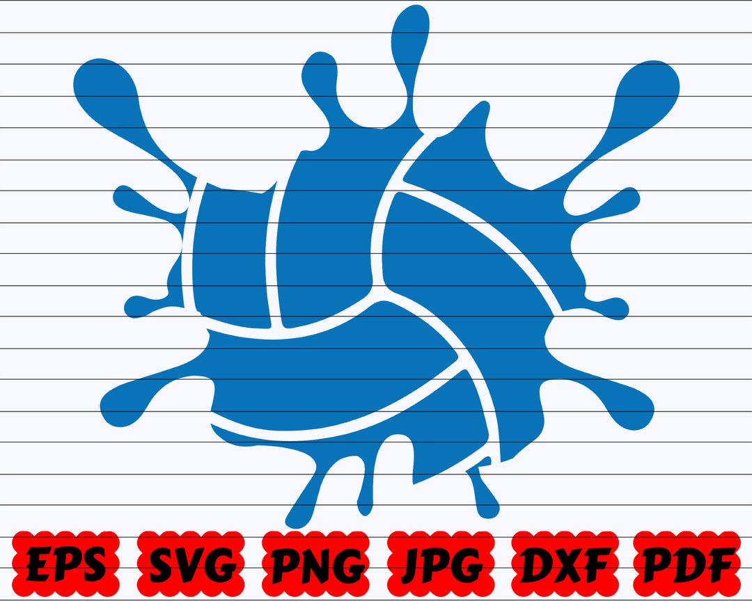 Splash Volleyball SVG | Splash SVG | Paint Splatter SVG | Paint Splash ...