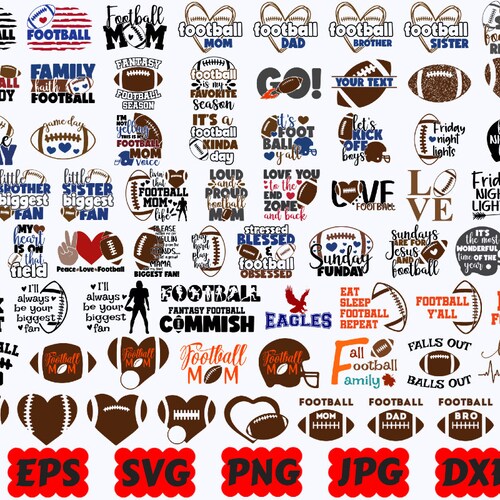 SVG Football - Etsy