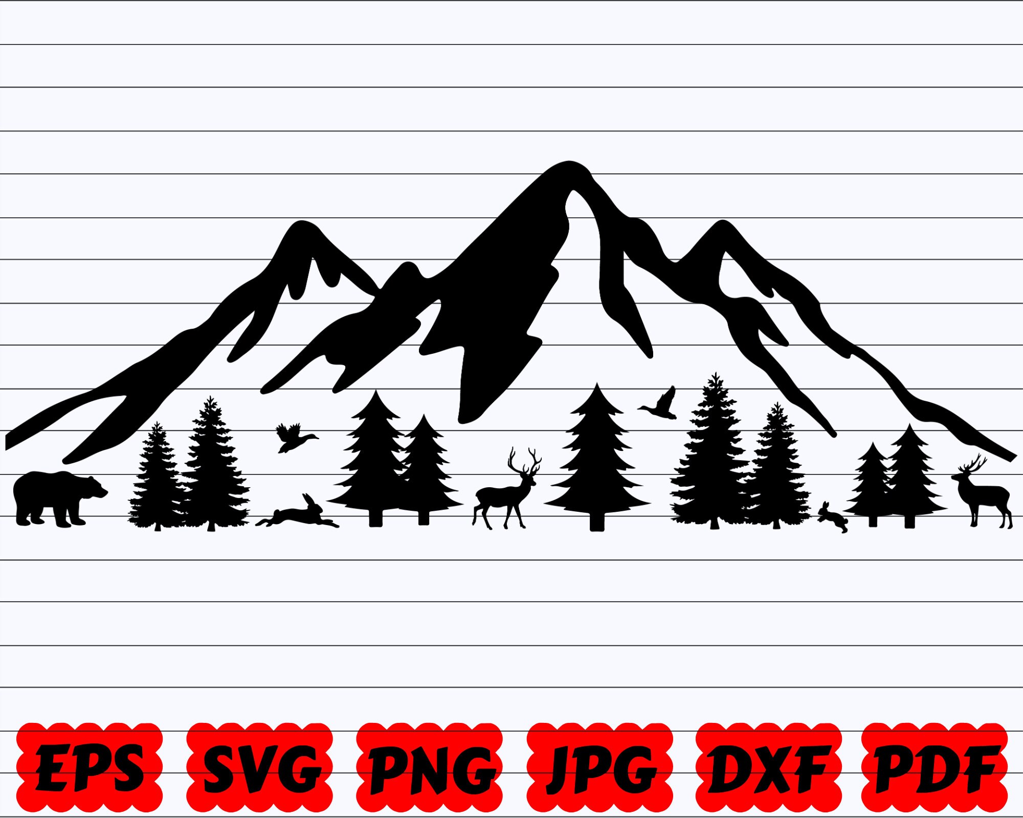 Traveling Scene SVG Nature Scene SVG Mountain Scene SVG | Etsy