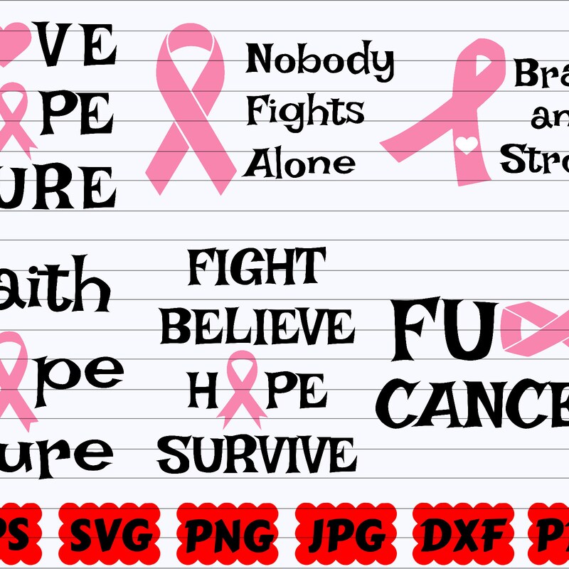 Cancer Ribbon Svg - Etsy