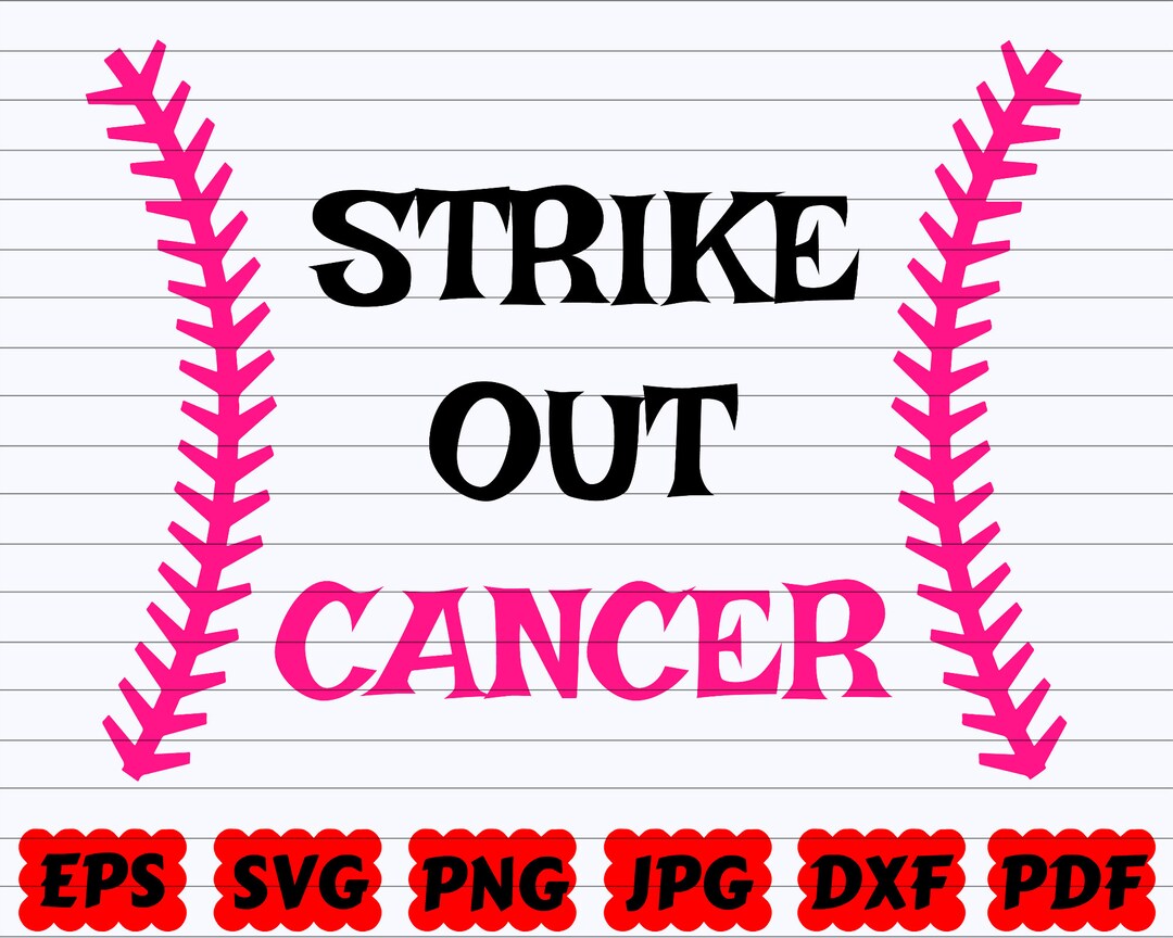 Strike Out Cancer SVG | Cancer Fight SVG | Cancer SVG | Cancer Breast ...