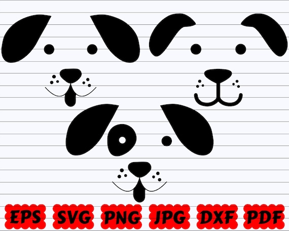 Dog Face SVG Cute Dog SVG Puppy SVG Dog Face Clipart | Etsy