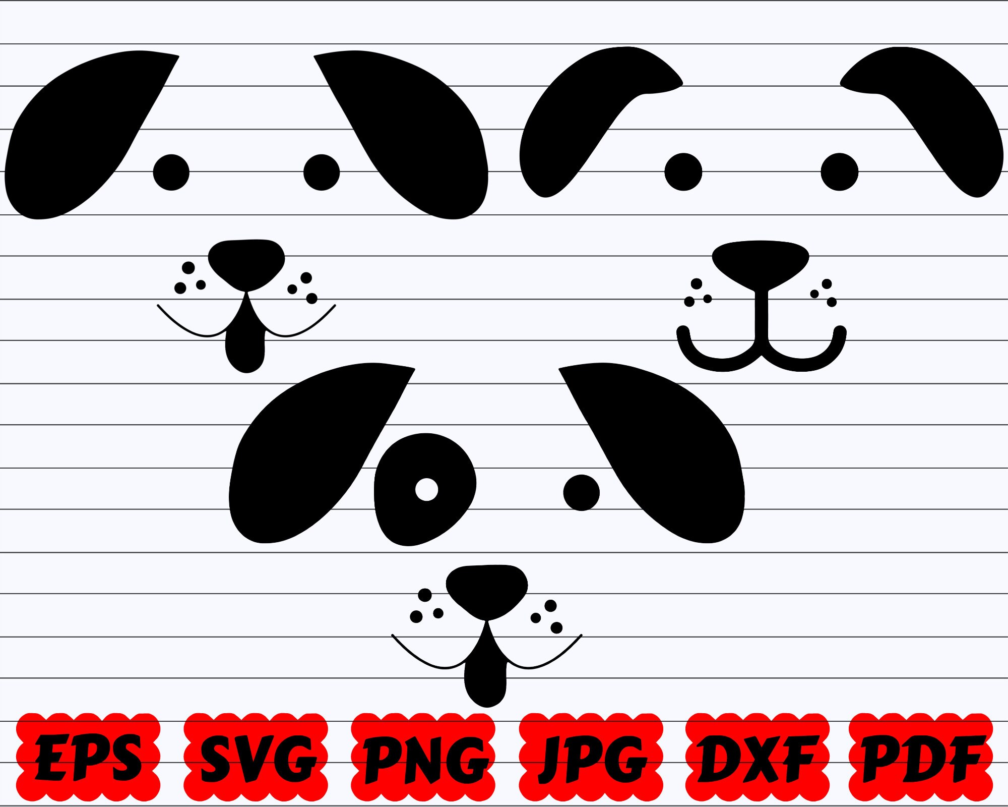 Dog Face SVG | Cute Dog SVG | Puppy SVG | Dog Face Clipart | Puppy Dog ...