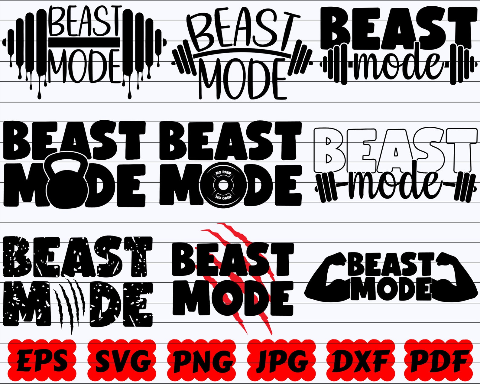 Beast Mode SVG Beast SVG Workout Mode SVG Mode Svg | Etsy