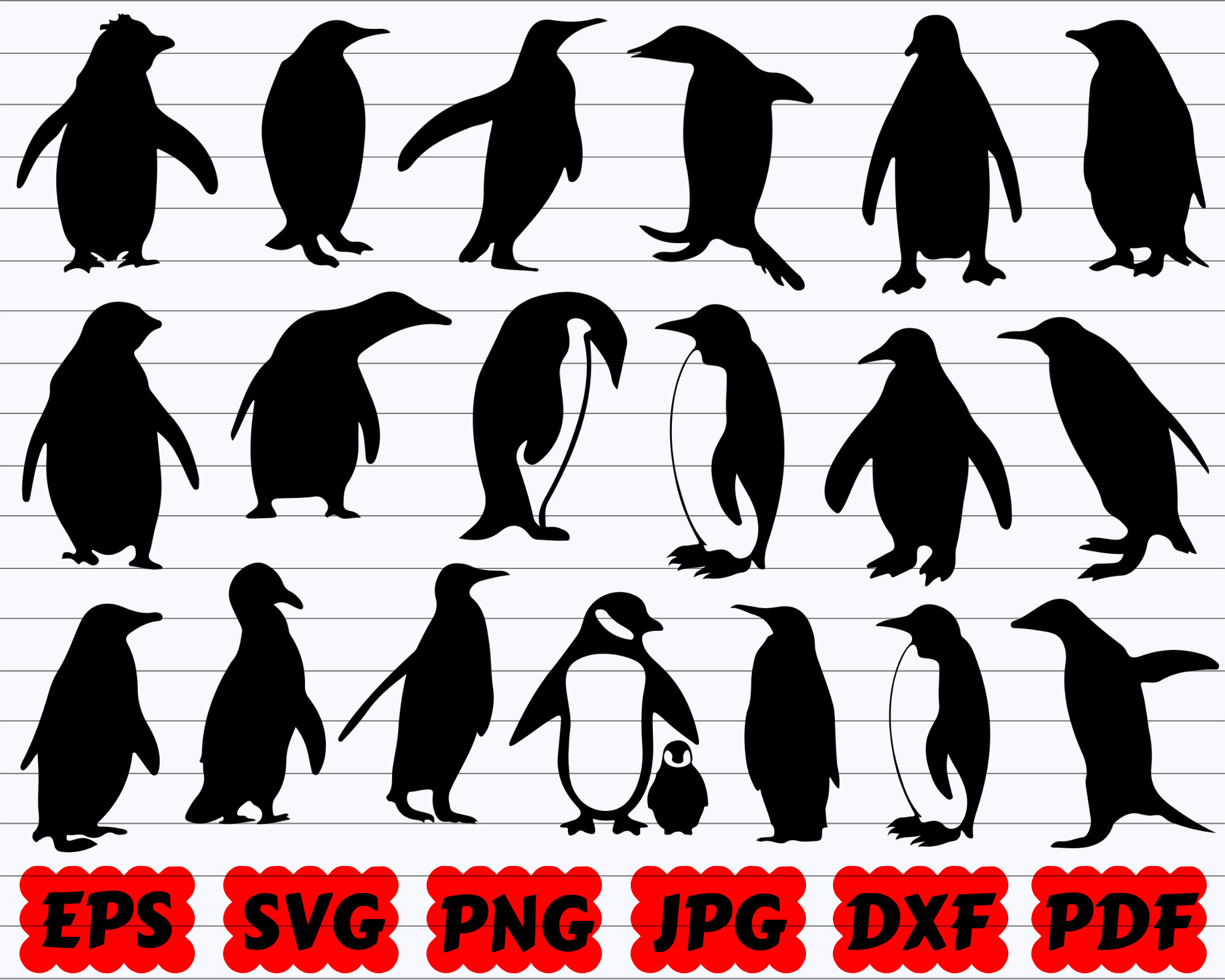 Penguin SVG Penguin SVG Bundle Penguin Cut File Penguin - Etsy