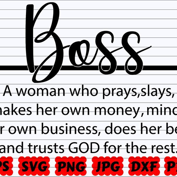 Boss Quotes Svg - Etsy