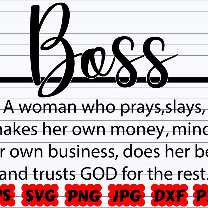 Boss Quotes Svg - Etsy