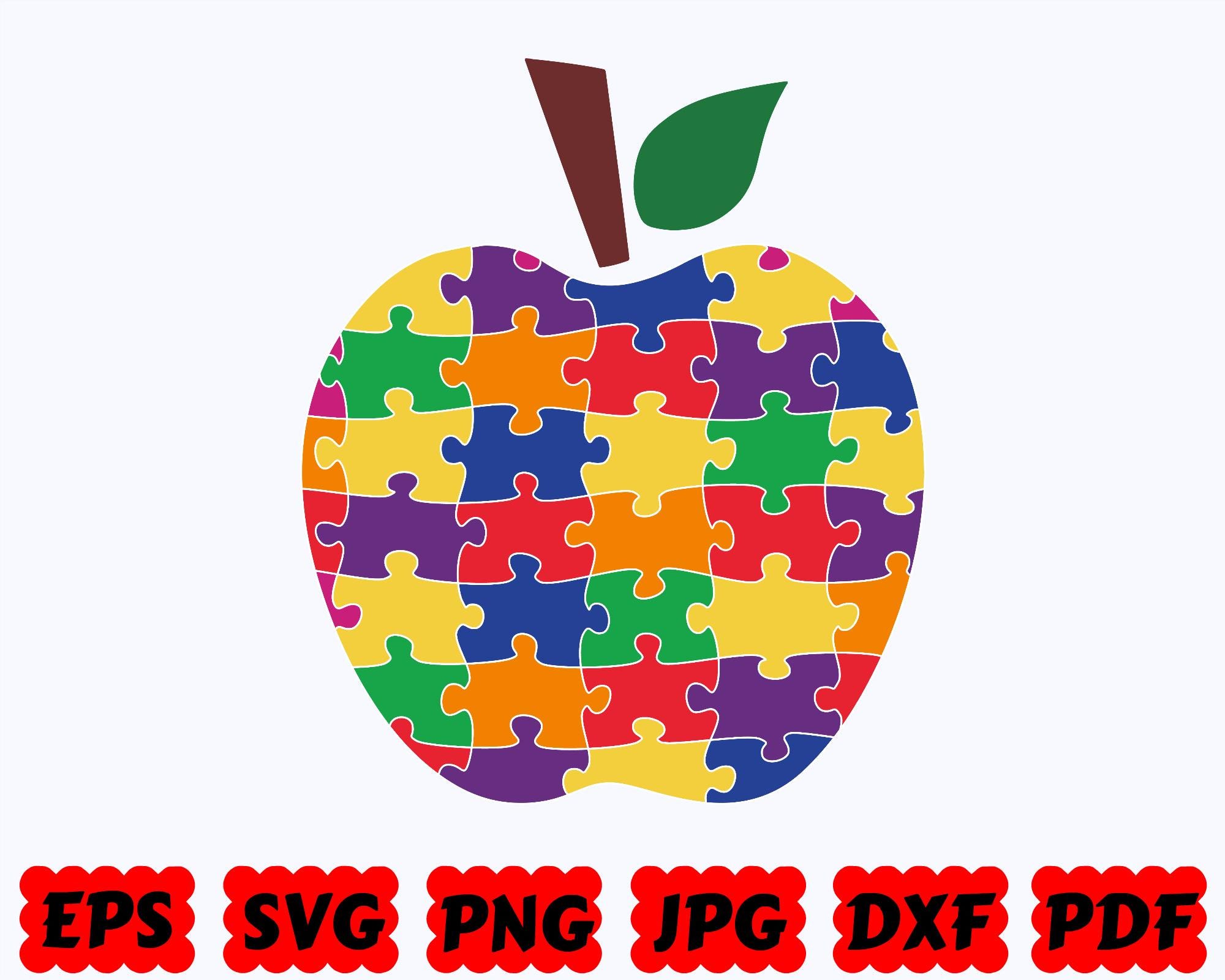 Autism Apple SVG | Autism SVG | Austism Awareness SVG | Cut Files for ...