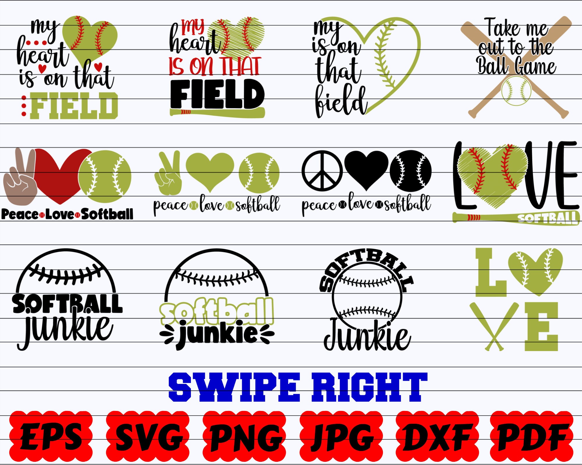 100 Softball SVG Bundle Softball SVG Softball Mom SVG - Etsy Canada