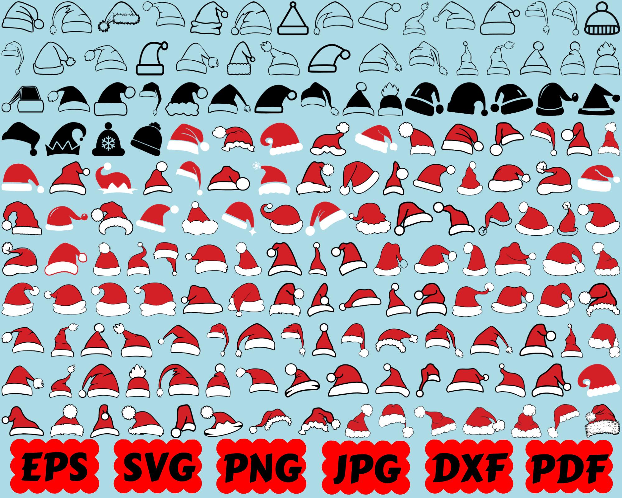 Santa Hat SVG | Santa SVG | Santa Claus SVG | Christmas Hat Svg | Cut ...