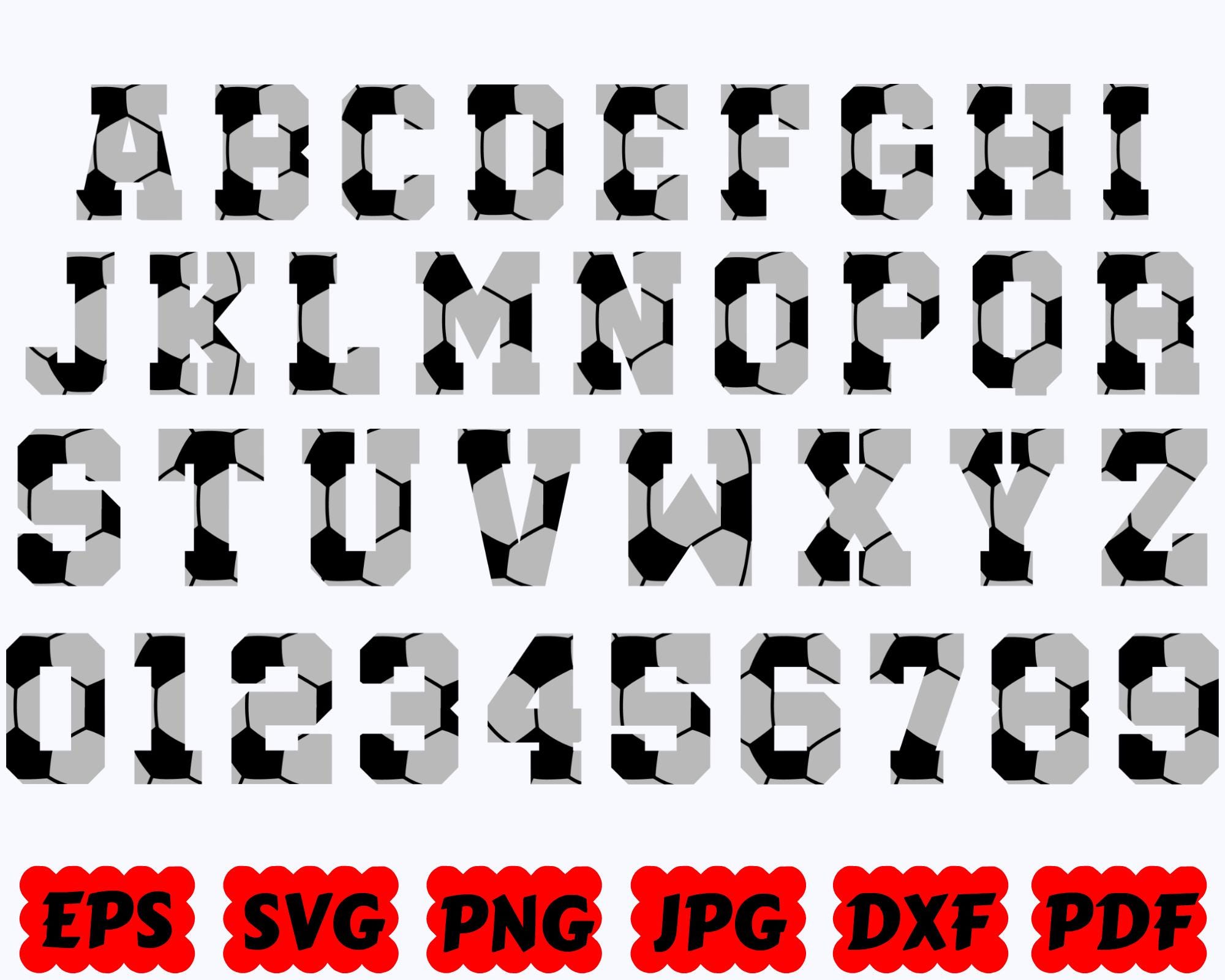 Soccer Font SVG | Soccer Alphabet SVG | Soccer Letters SVG | Soccer ...