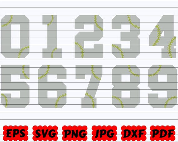 Softball Numbers SVG Numbers SVG Sport Numbers SVG - Etsy Australia