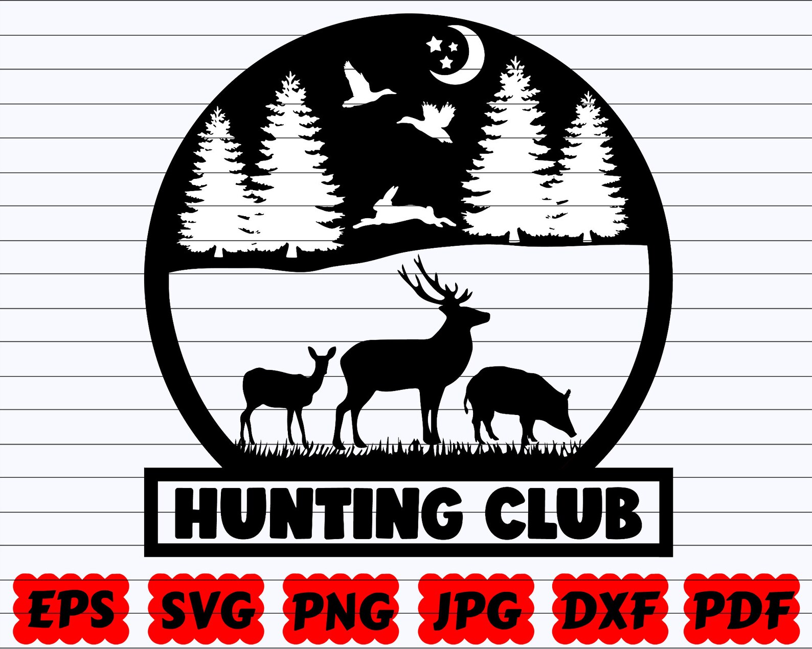 Hunting Club SVG Club SVG Hunting Cut File Hunting | Etsy