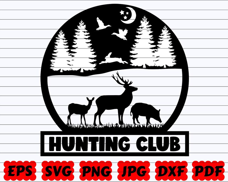 Hunting Club SVG Club SVG Hunting Cut File Hunting - Etsy