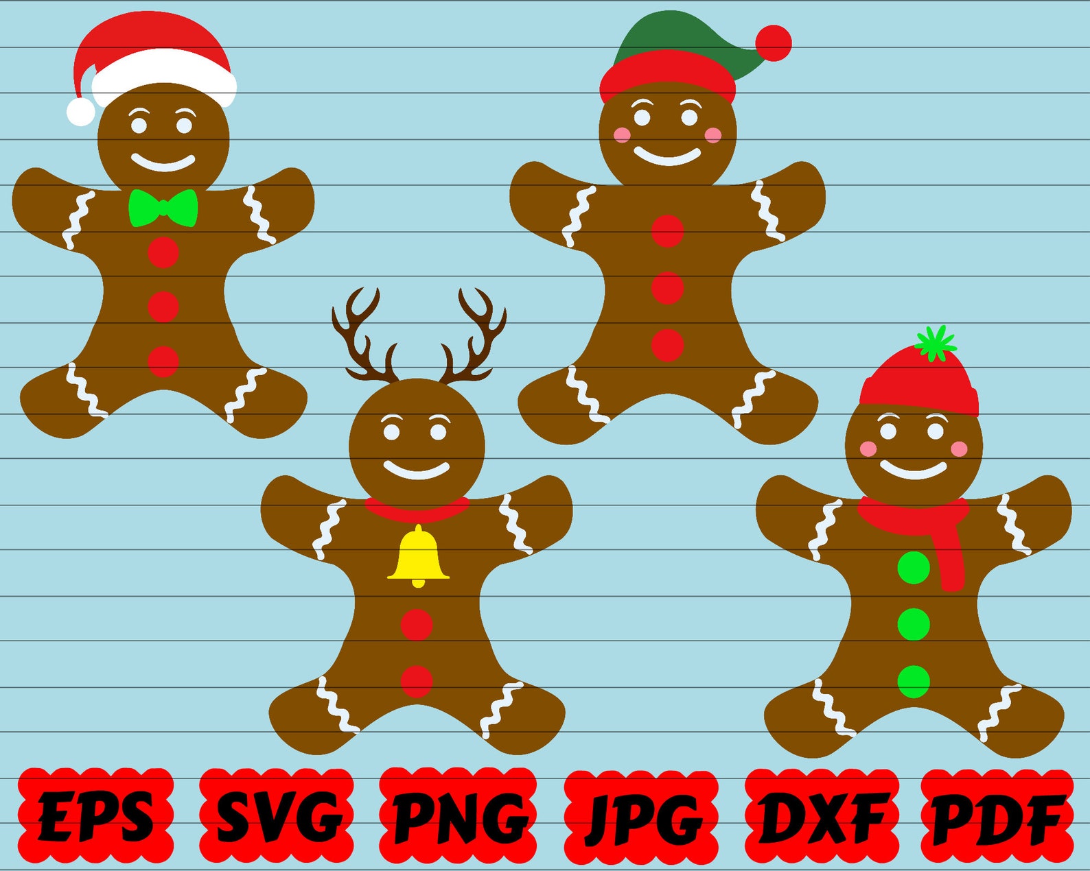 Gingerbread SVG Gingerbread Bundle SVG Gingerbread Clipart - Etsy