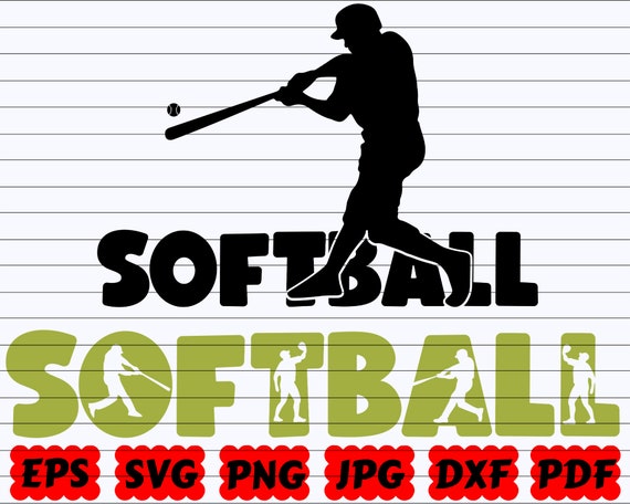 Softball Design SVG Softball Player SVG Softball Ball SVG | Etsy