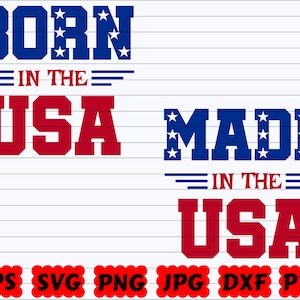 Born in the USA Svg | Made in the USA Svg | USA Svg | United States Svg ...