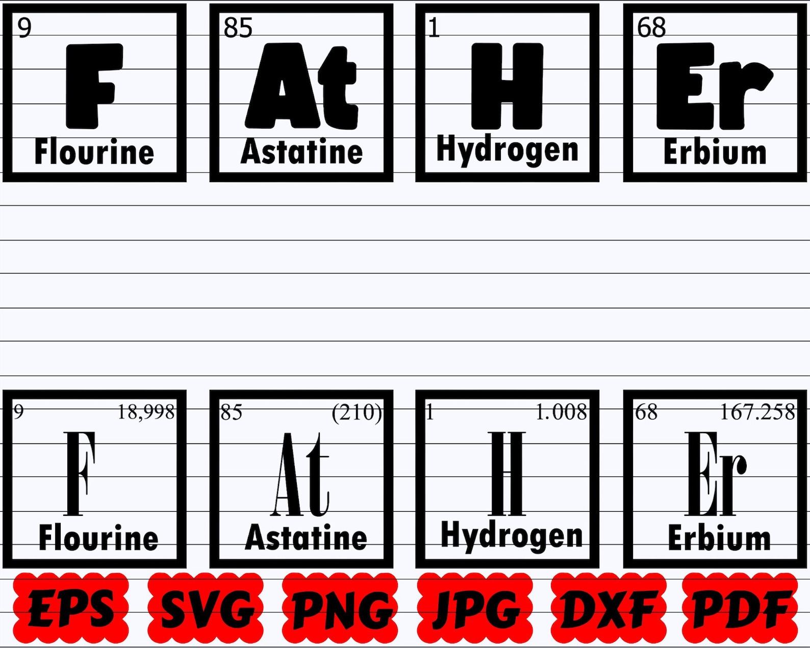 Father Chemical Elements SVG | Father SVG | Chemical Elements SVG | Dad ...