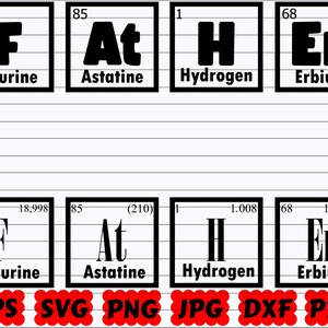Father Chemical Elements SVG | Father SVG | Chemical Elements SVG | Dad ...