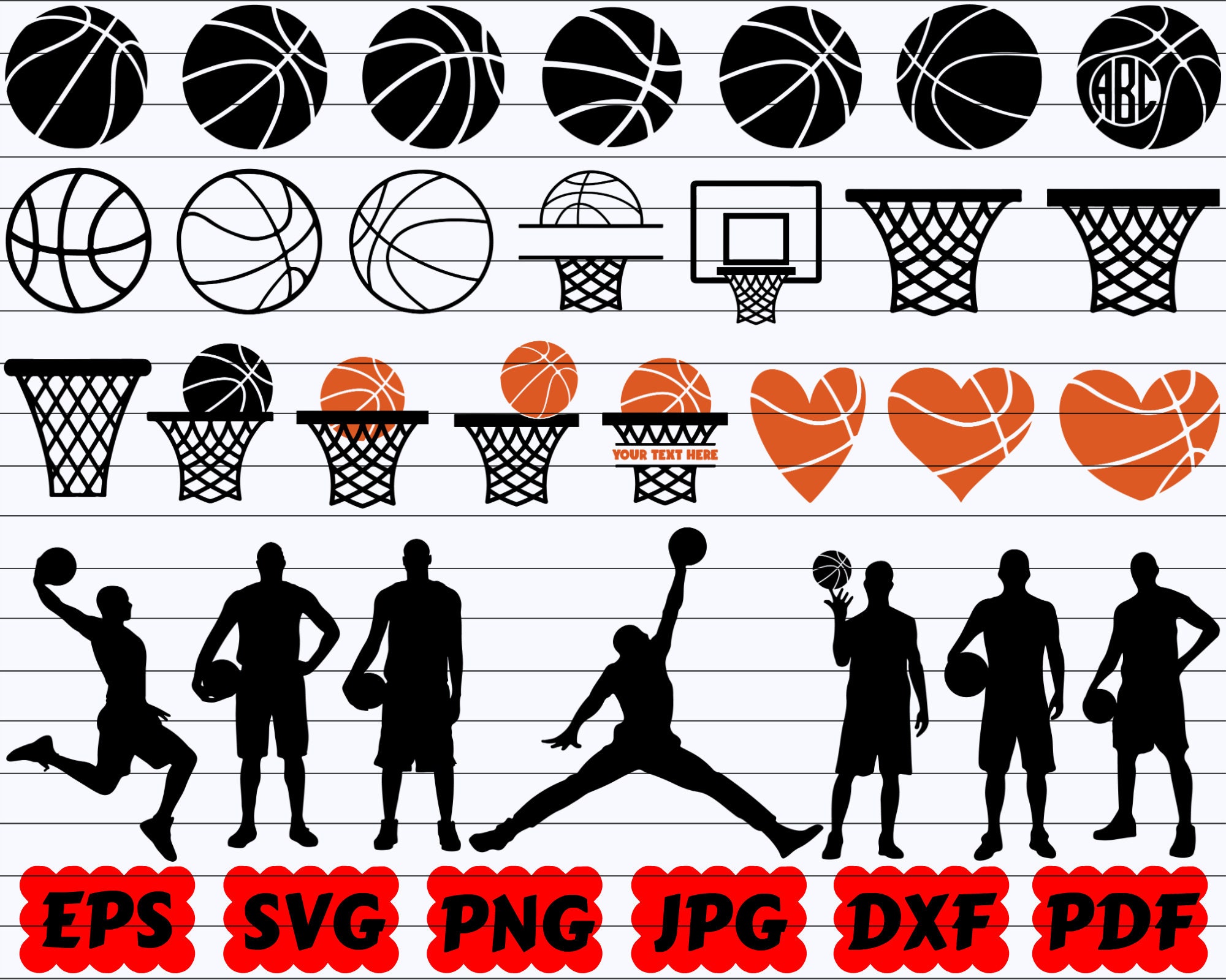 Basketball Silhouette Sport Silhouette Basketball Ball SVG - Etsy