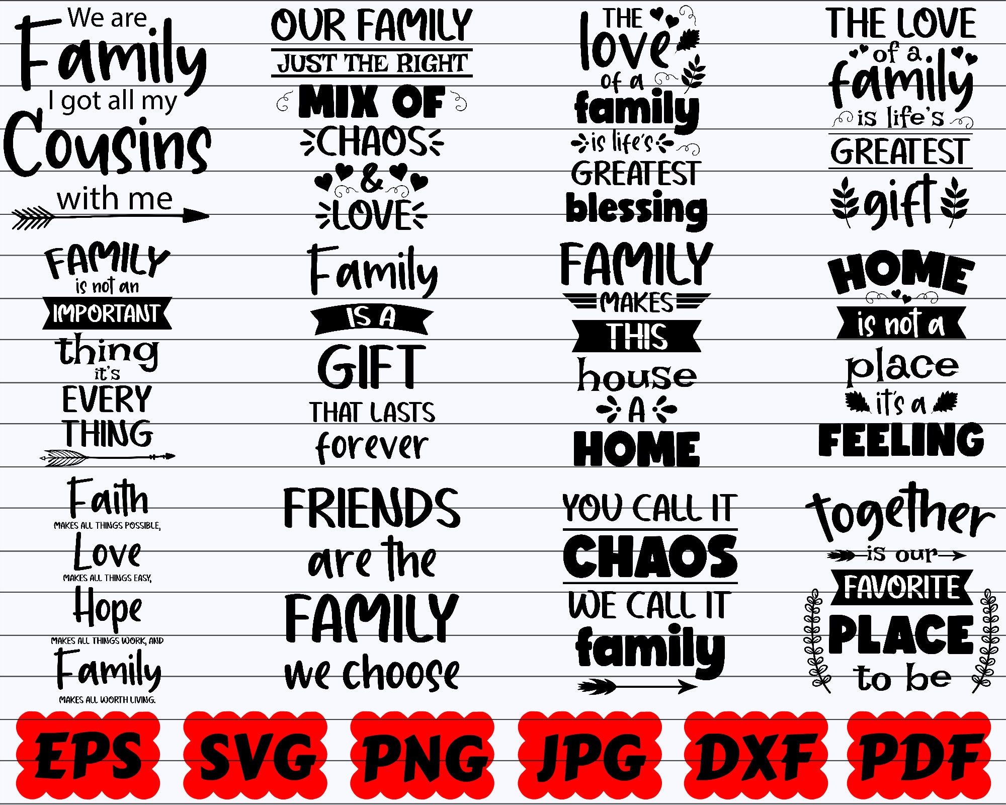 30 Family SVG Family SVG Bundle Family Quotes SVG Family - Etsy