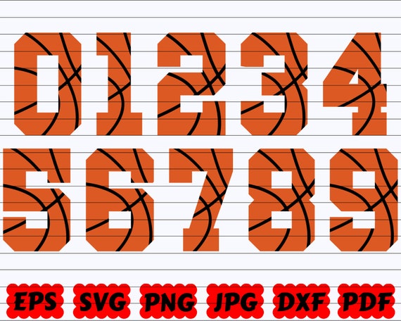 Números de baloncesto SVG / Números SVG / Números deportivos - Etsy España