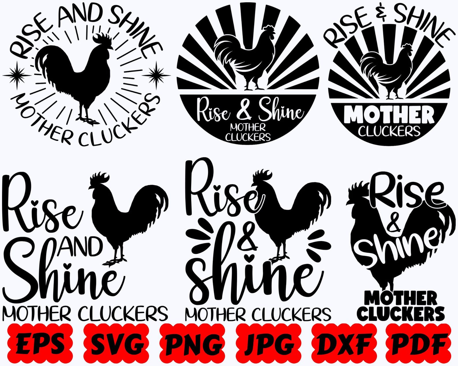 Rise and Shine Mother Cluckers SVG | Farm Life SVG | Farming SVG ...