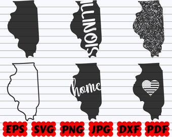 Illinois Clipart - Etsy