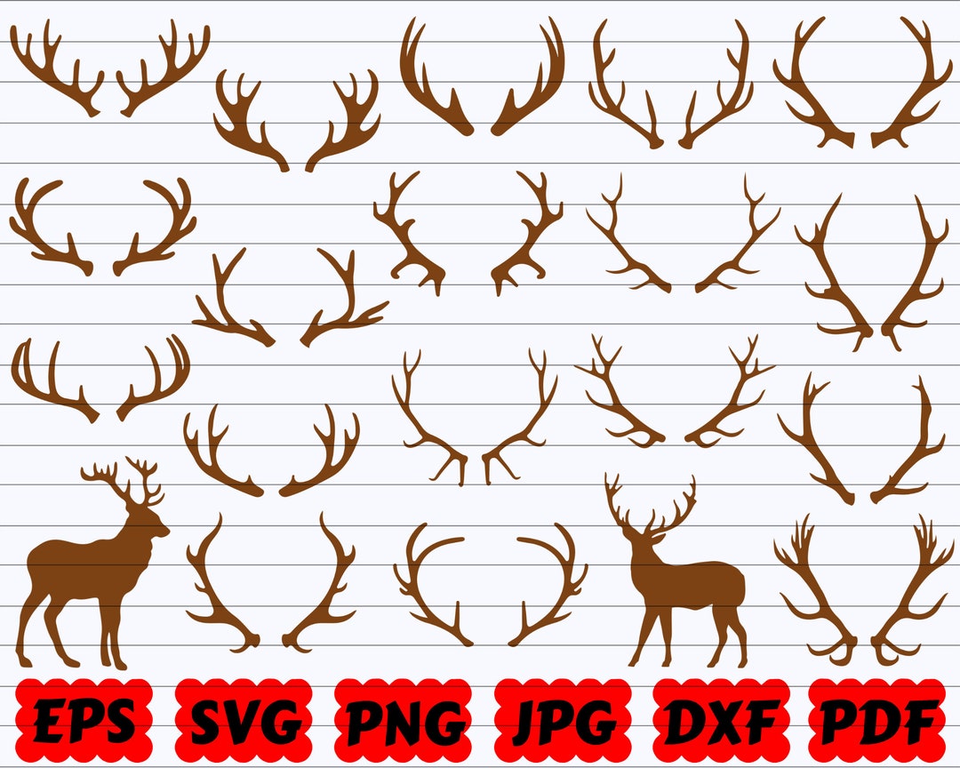 Deer Antler SVG | Deer SVG | Deer Antler SVG Bundle | Antler Svg | Deer ...