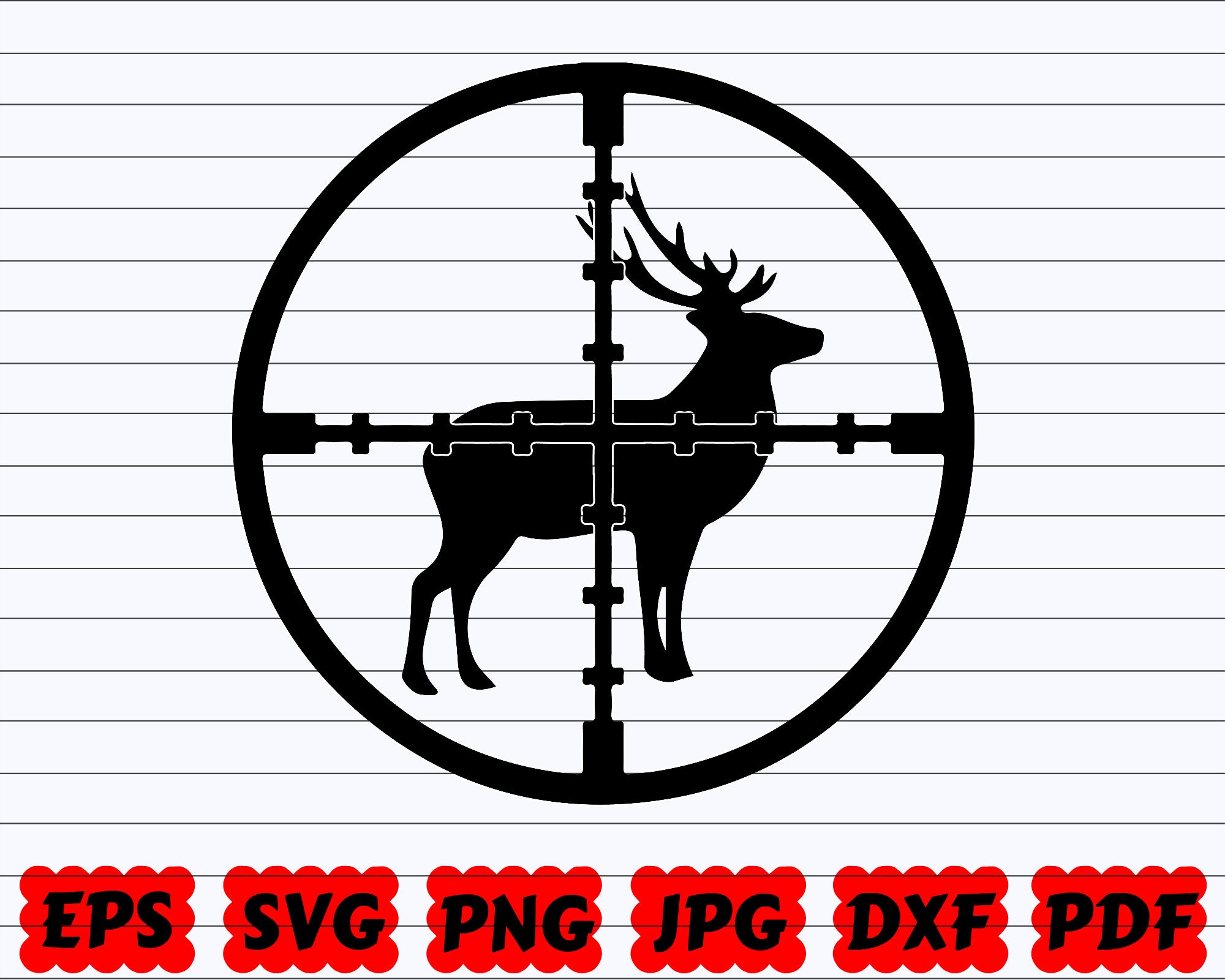 Deer Target SVG Target SVG Deer SVG Hunting Target Svg | Etsy
