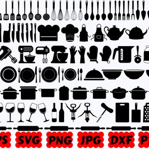 Kitchen Utensils SVG | Kitchen Tools SVG | Cooking Utensils SVG ...