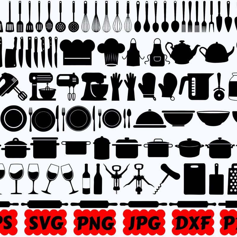 Cooking Utensils Svg - Etsy