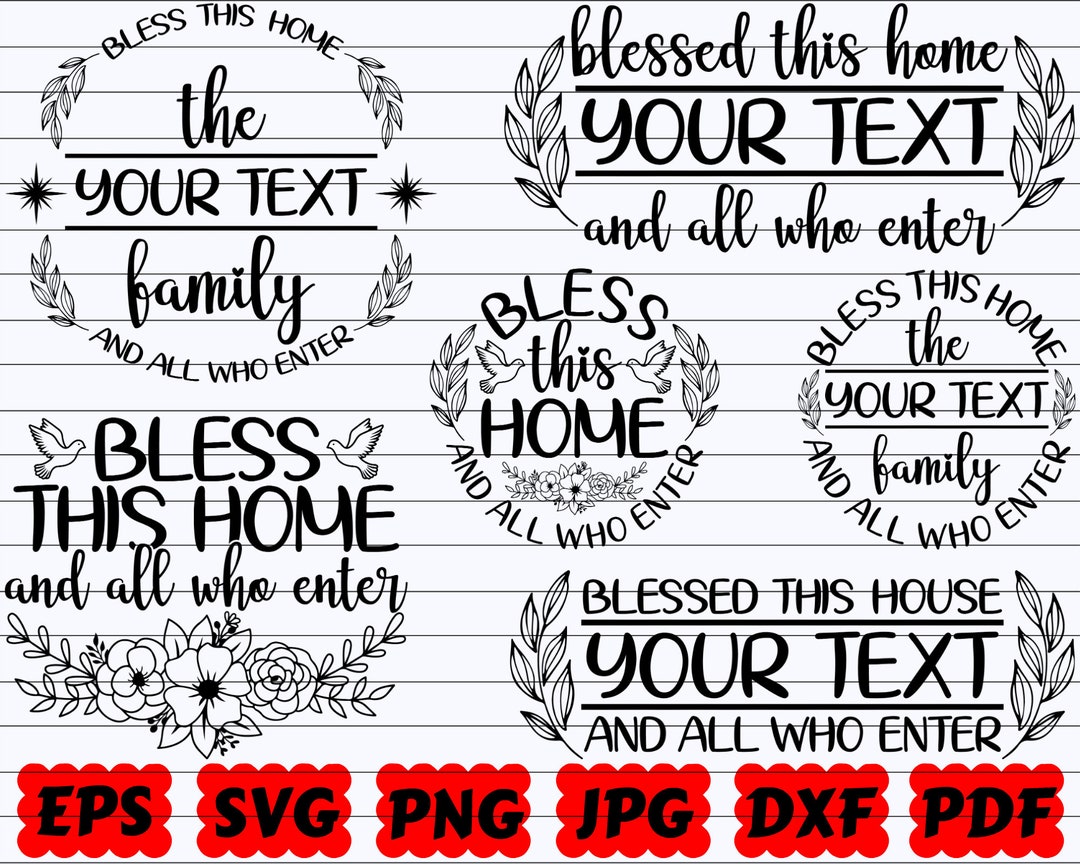 Bless This Home and All Who Enter SVG | Bless This Home SVG | Wedding ...