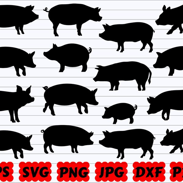 Show Pig Silhouette - Etsy
