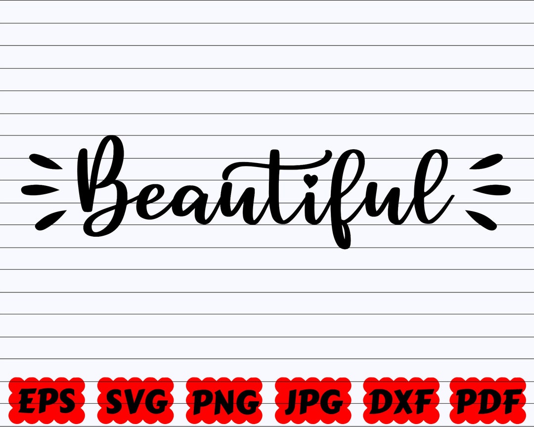 Beautiful SVG Beautiful Cut File Beautiful Quote SVG - Etsy