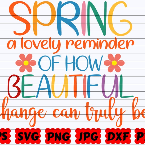 Spring a Lovely Reminder Svg - Etsy