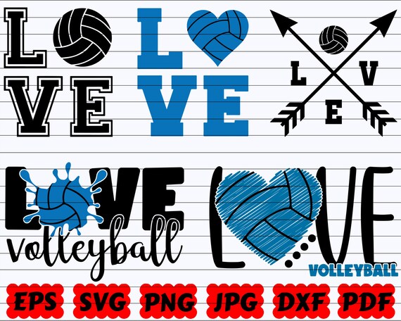 Love Volleyball SVG Volleyball Lover SVG Volleyball Love | Etsy