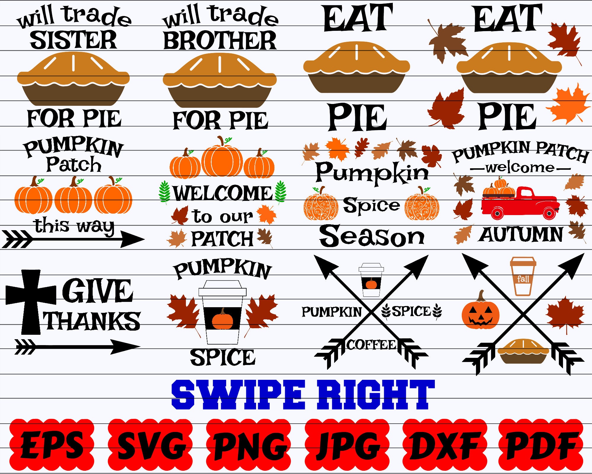 100 Fall SVG Fall SVG Bundle Fall Clipart Fall Cut File - Etsy