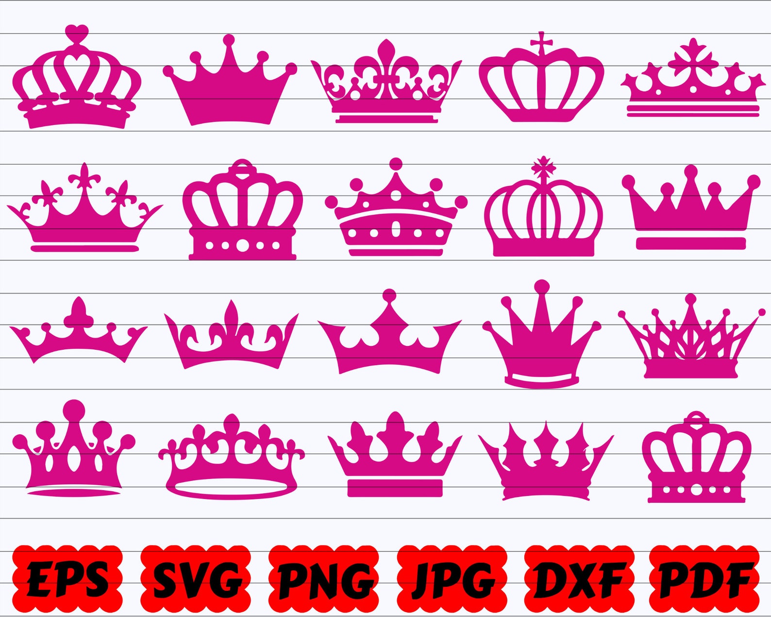 Corona SVG / Paquete de coronas SVG / Clipart de corona / Archivo de ...