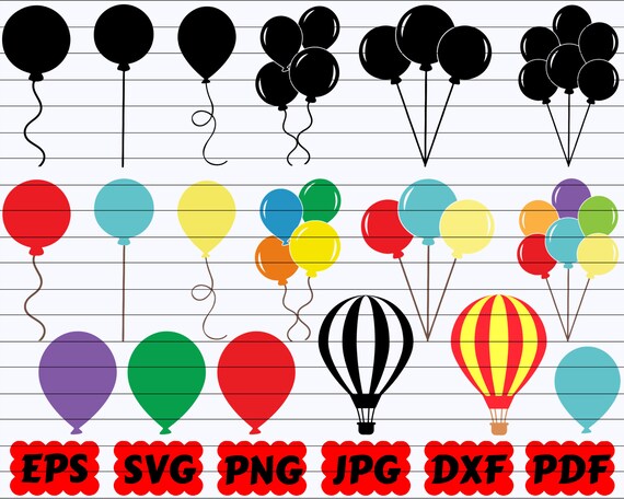 Birthday Balloons SVG Balloon SVG Air Balloon SVG - Etsy UK