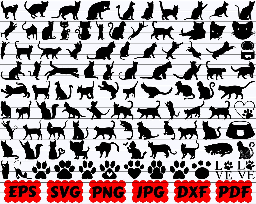 Cat SVG | Animal SVG | Farm Animal SVG | Cat Cut Files | Cat Silhouette ...
