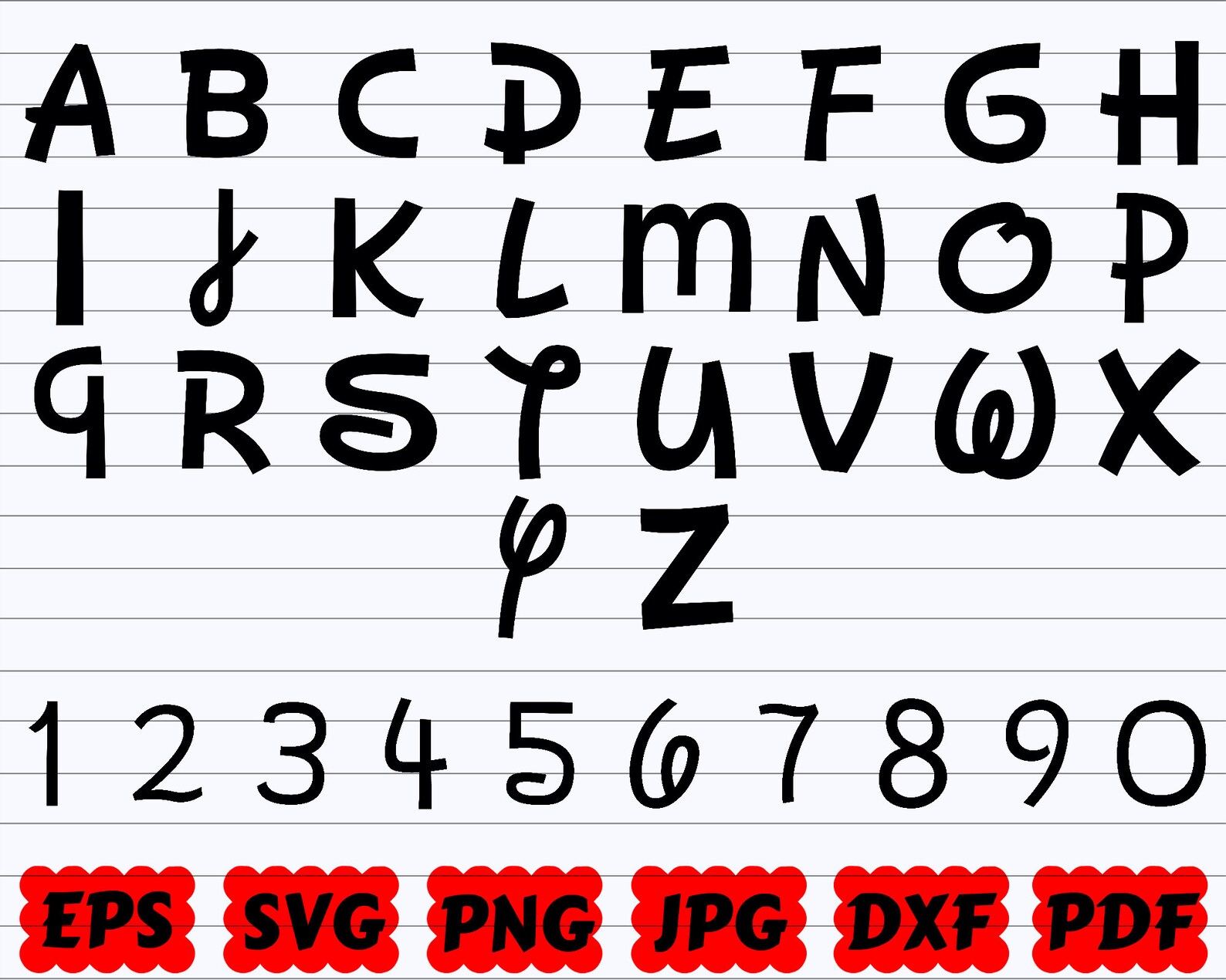 Disney Font SVG Font SVG Disney Alphabet SVG Disney | Etsy