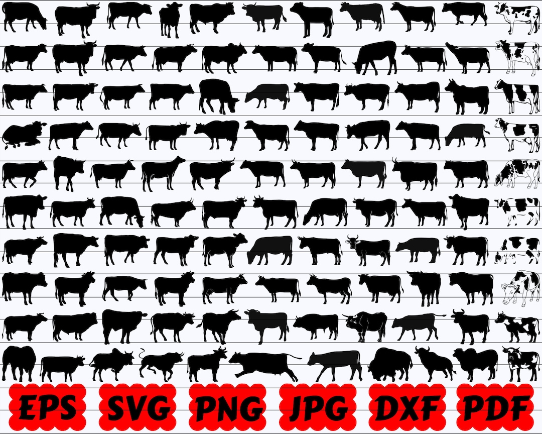 Cow SVG | Animal SVG | Farm Animal SVG | Cow Cut Files | Cow Silhouette ...