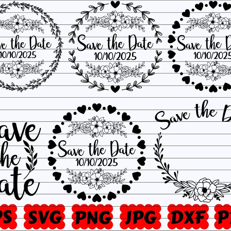 Save the Date Svg - Etsy