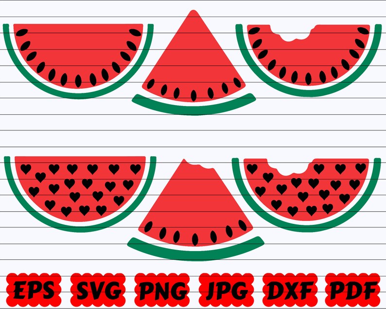 Watermelon SVG Watermelon Cut File Watermelon Clipart - Etsy