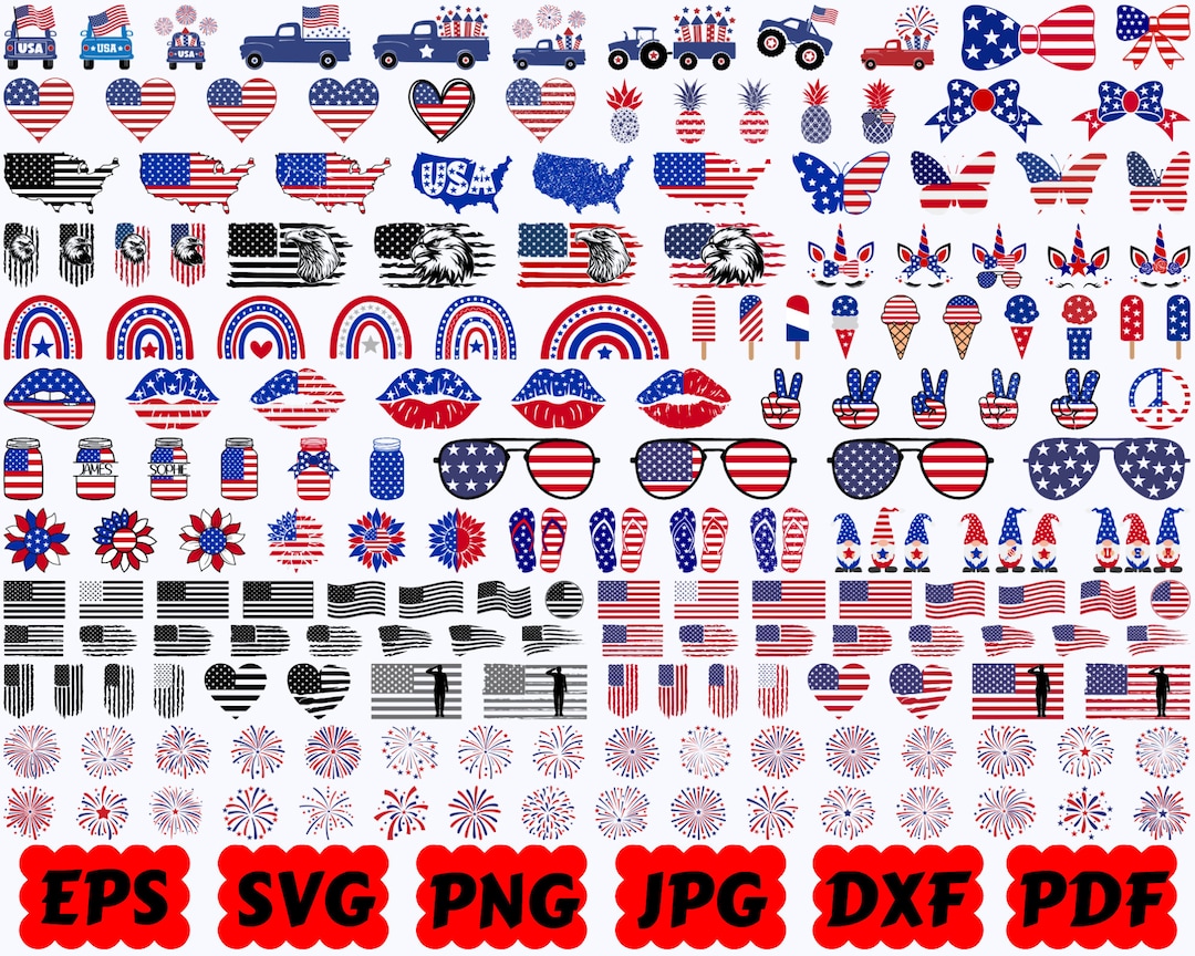 4th of July SVG | 4th of July Cut Files | 4th of July Silhouette | 4th ...