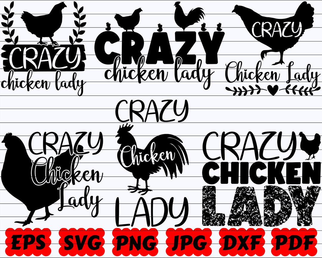 Crazy Chicken Lady SVG | Crazy Chicken SVG | Farm Life SVG | Farming ...